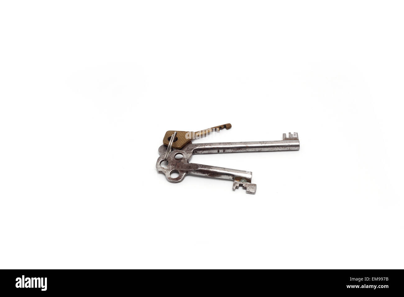 Bunch old brass skeleton keys hi-res stock photography and images - Alamy