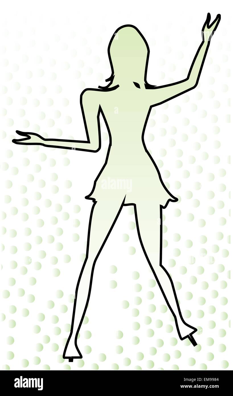 Dancing Girl Outline Stock Vector Image & Art - Alamy