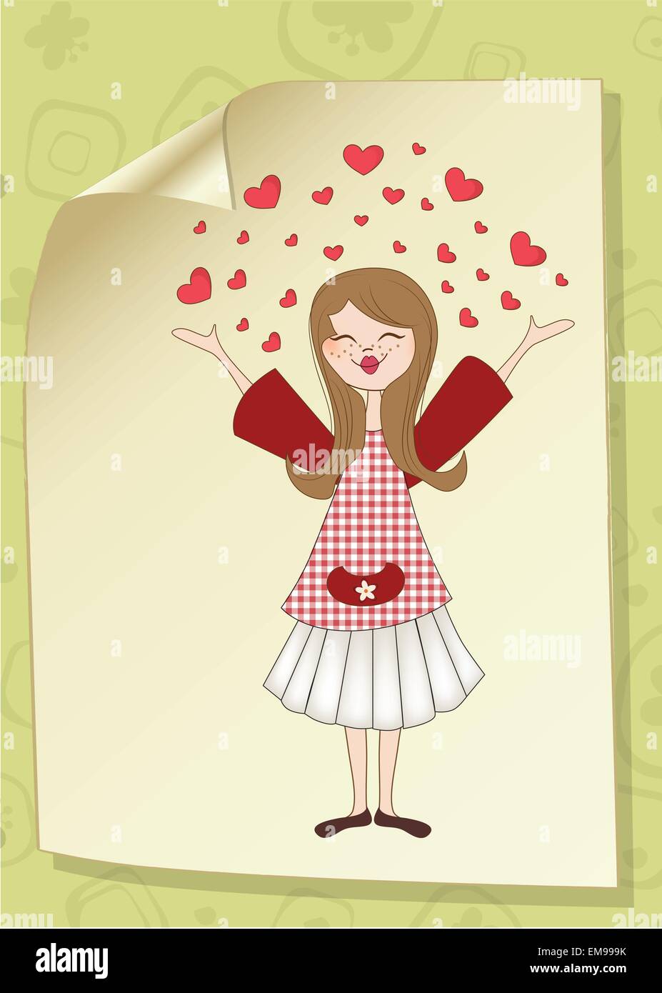pretty girl in love Stock Vector Image & Art - Alamy