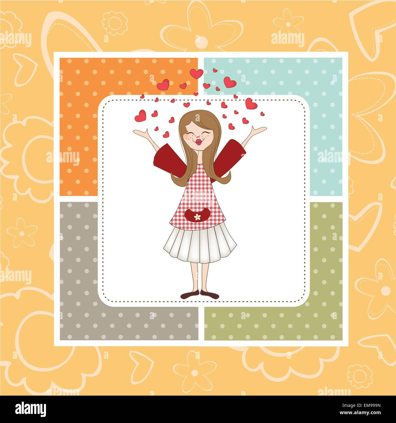 pretty girl in love Stock Vector Image & Art - Alamy