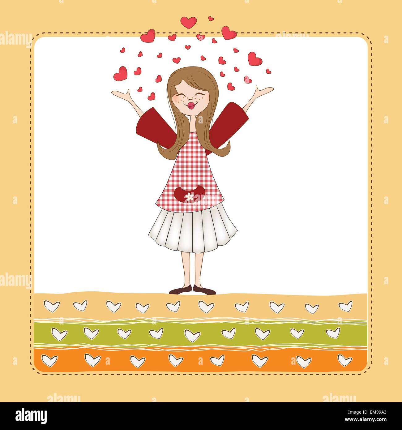pretty girl in love Stock Vector Image & Art - Alamy