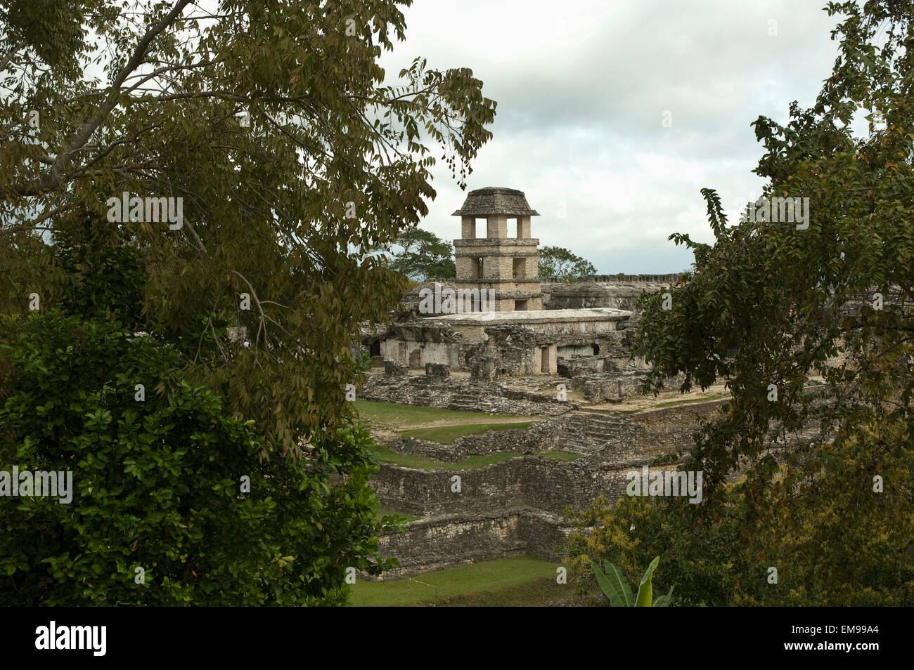 The Palace, Palenque, Chiapas, Mexico Stock Photo - Alamy