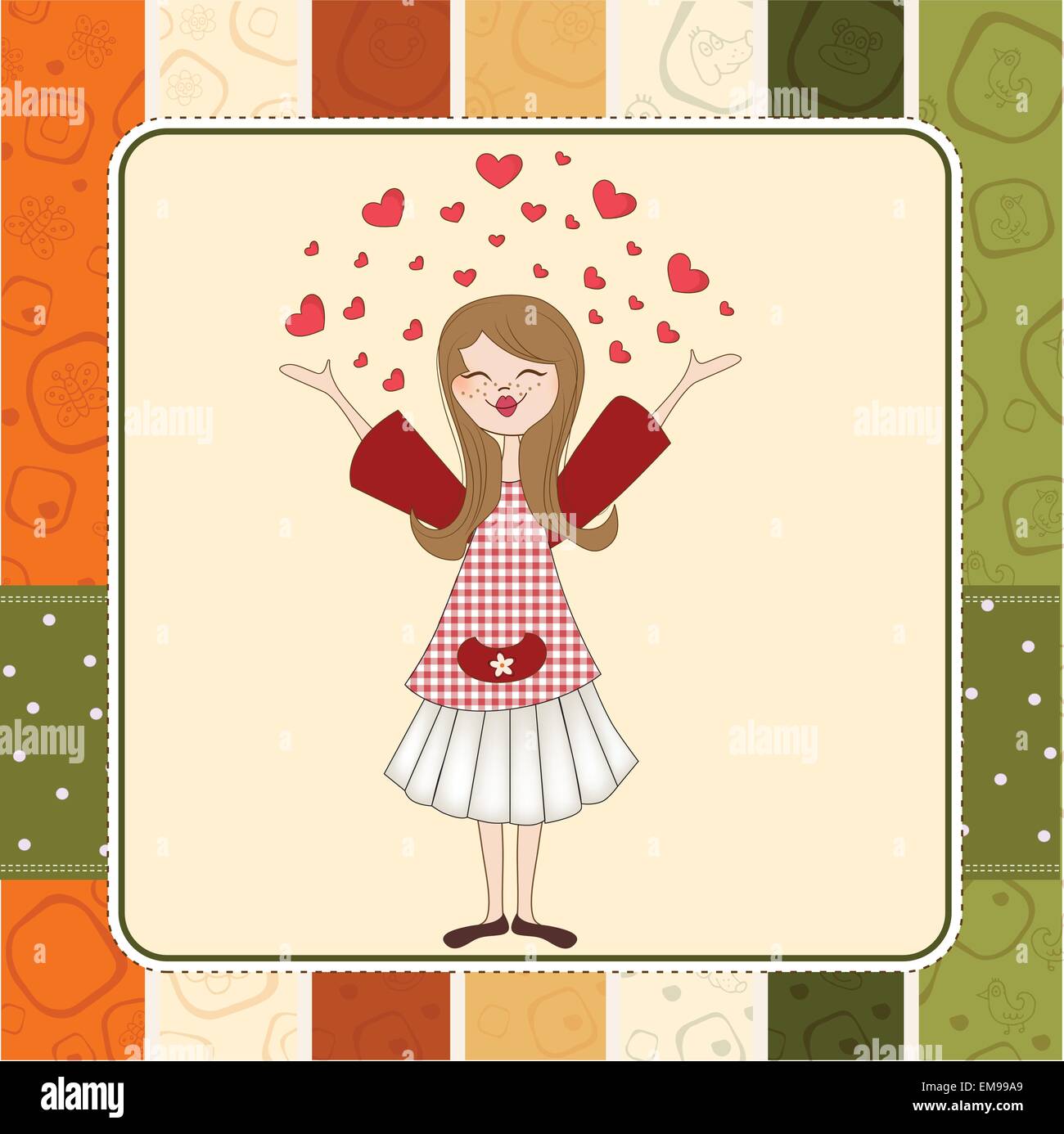 pretty girl in love Stock Vector Image & Art - Alamy