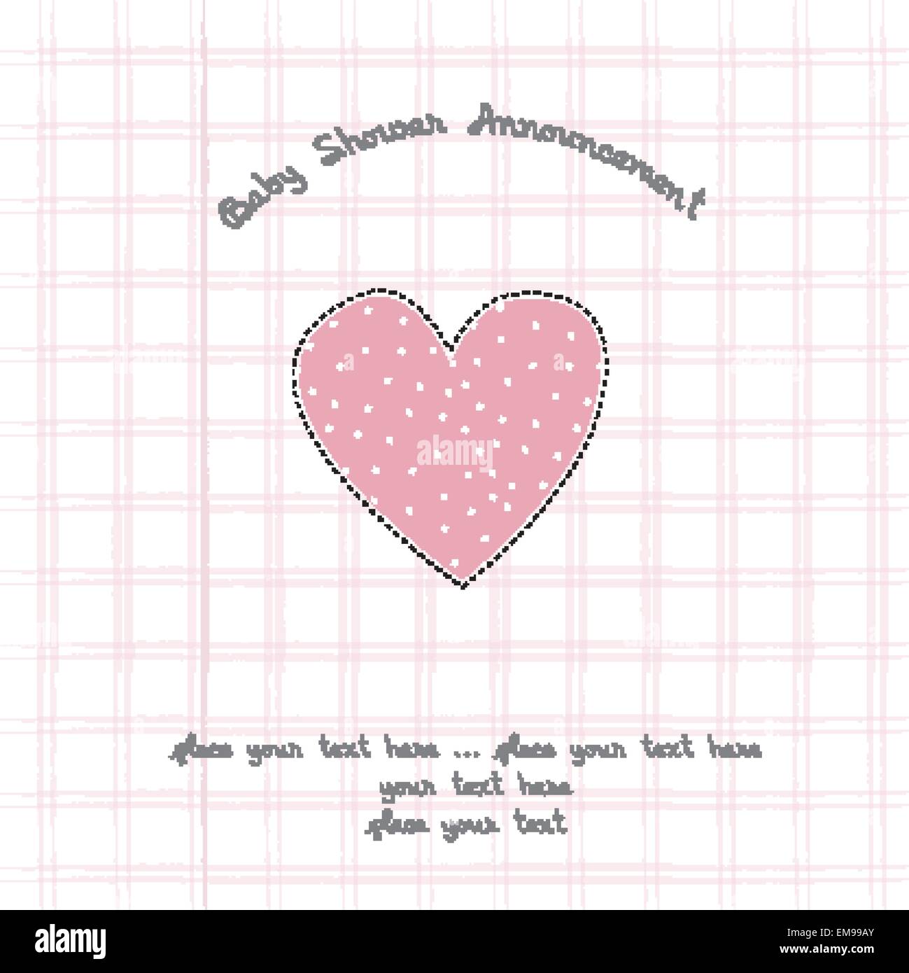 baby shower card with heart Stock Vector Image & Art - Alamy