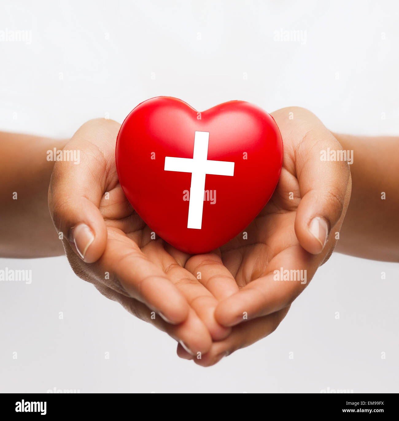 Jesus christ holding heart shape hi-res stock photography and images ...
