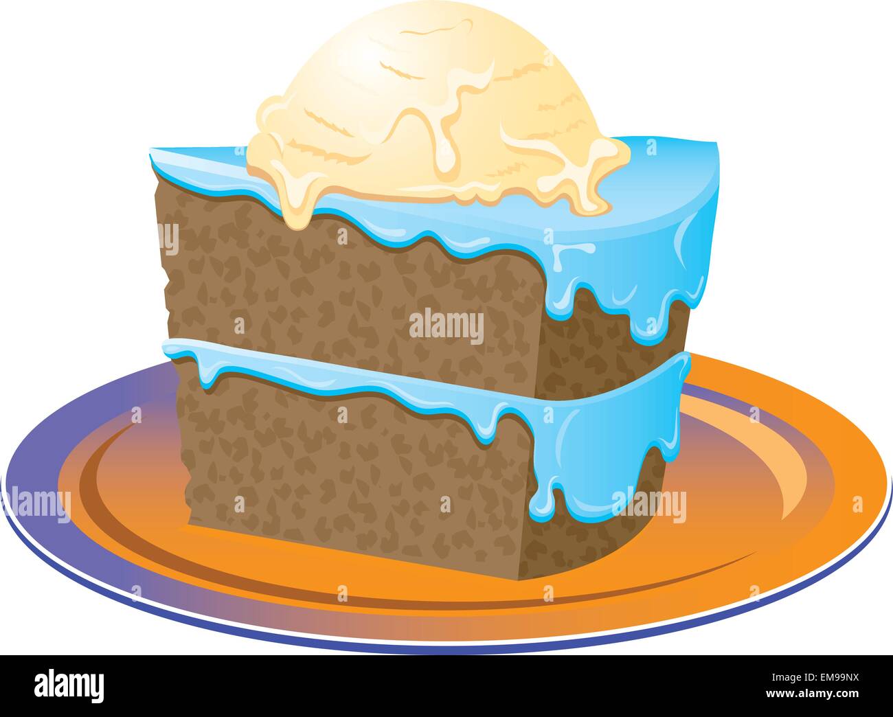Piece of cake isolated Stock Vector Images - Alamy