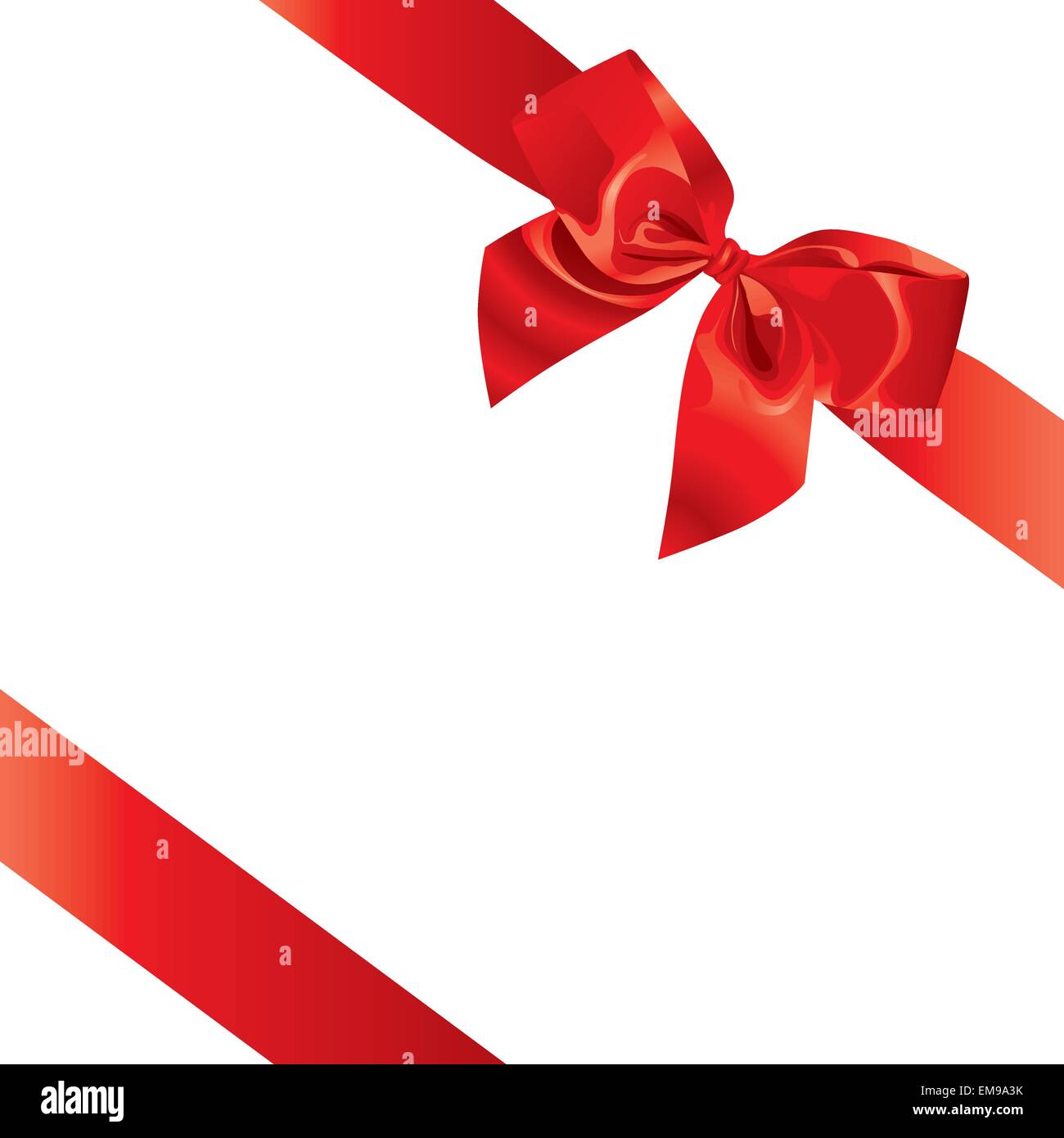 red satin ribbon on white background Stock Vector Image & Art - Alamy