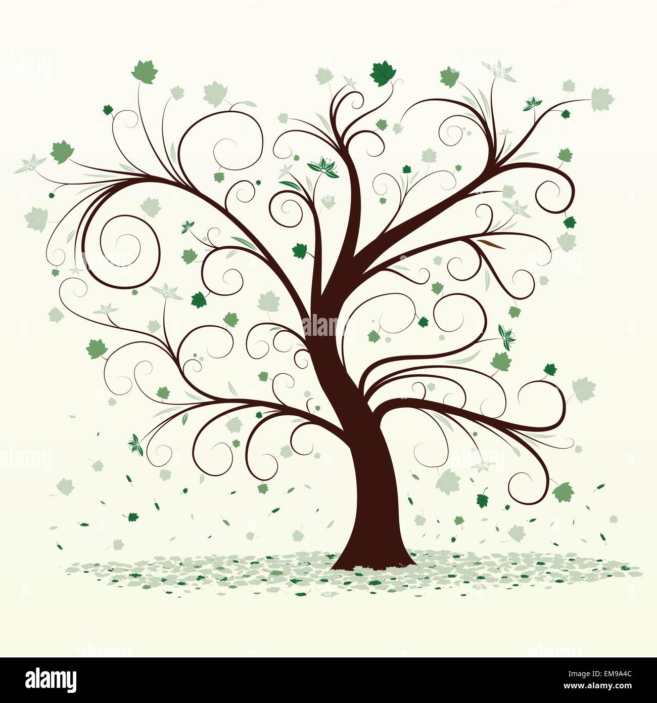 vector abstract tree Stock Vector Image & Art - Alamy