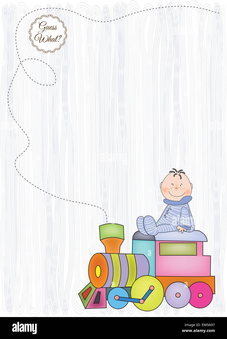 customizable birthday greeting card with train Stock Vector Image & Art ...