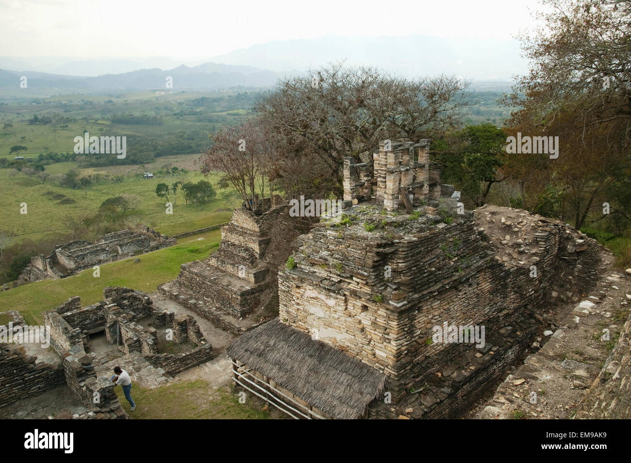Roof Comb Of The Temple Of War, Tonina, Chiapas, Mexico Stock Photo - Alamy