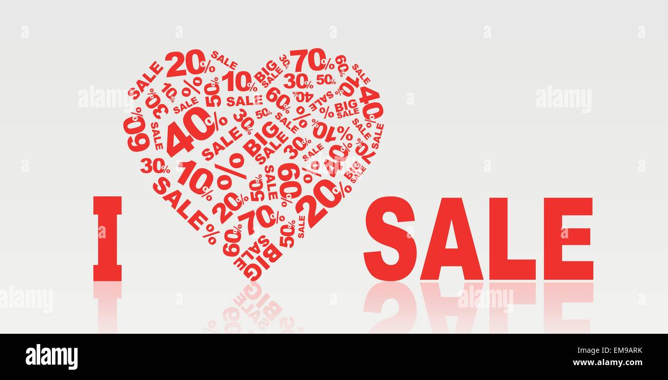 I love SALE Stock Vector Image & Art - Alamy