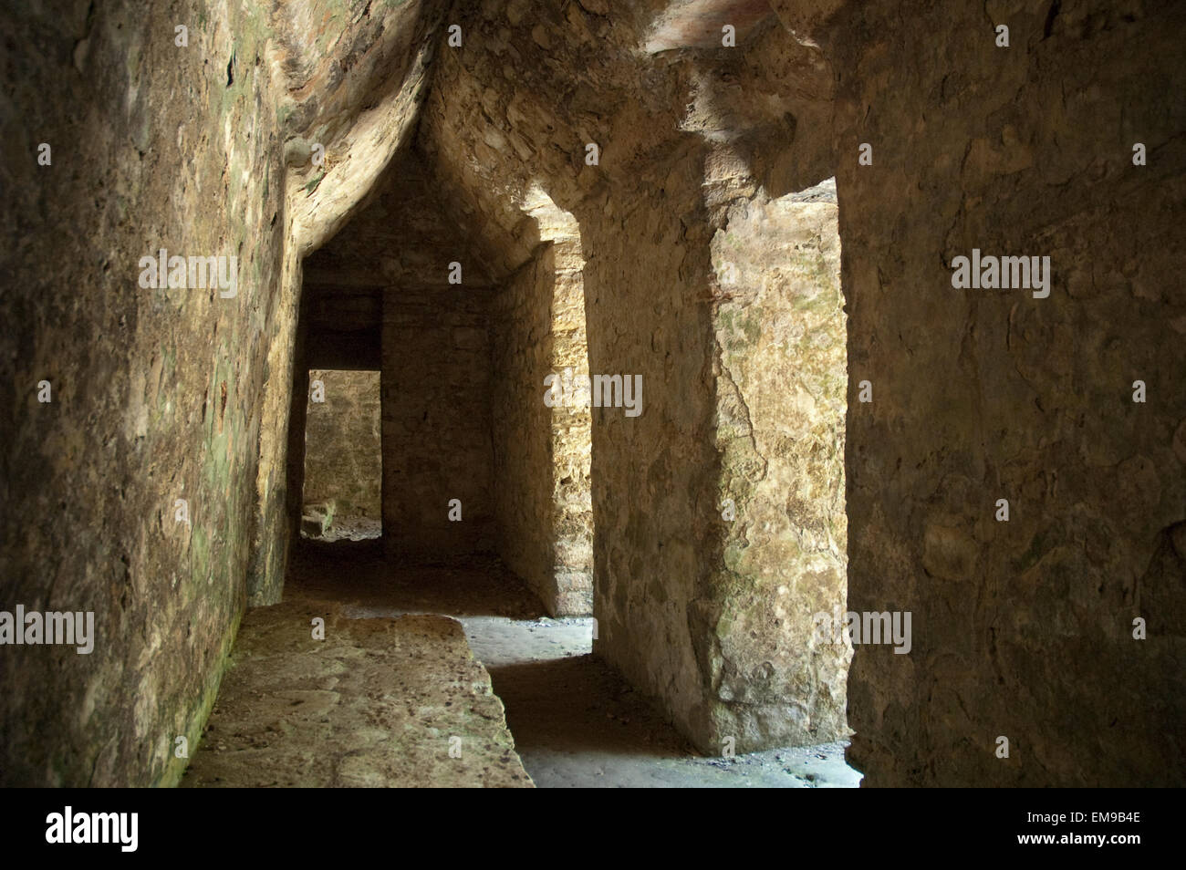 The Labyrinth Of Building 19, Yaxchilan, Chiapas, Mexico Stock Photo ...