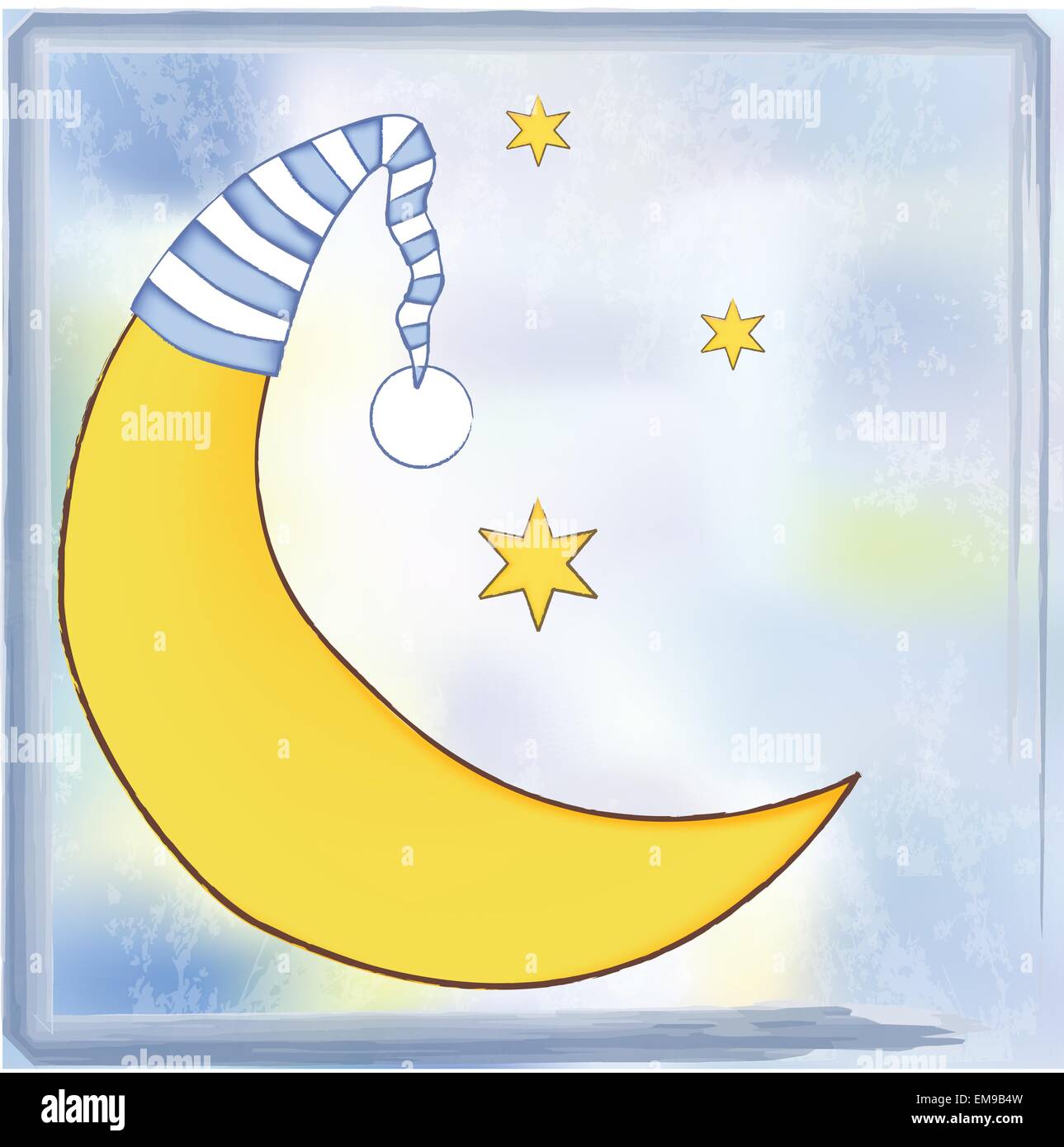 Baby girl in star Stock Vector Images - Alamy