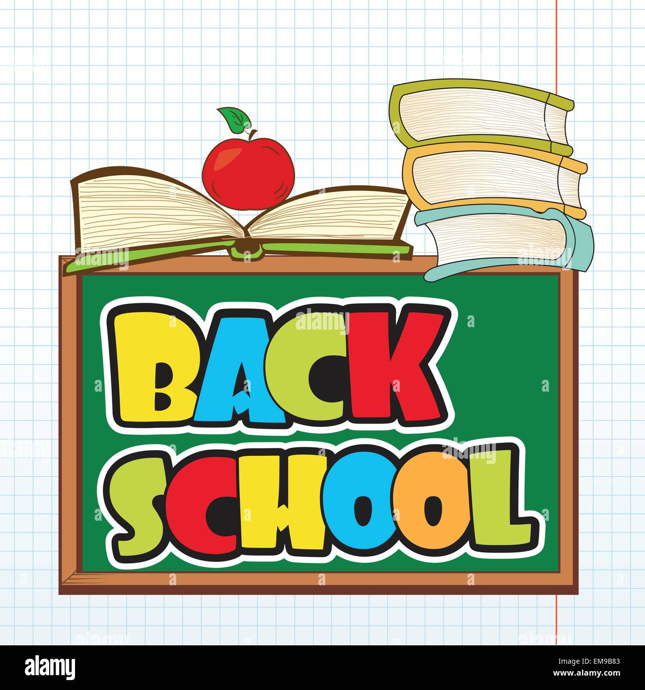 Back school happy teen Stock Vector Images - Alamy