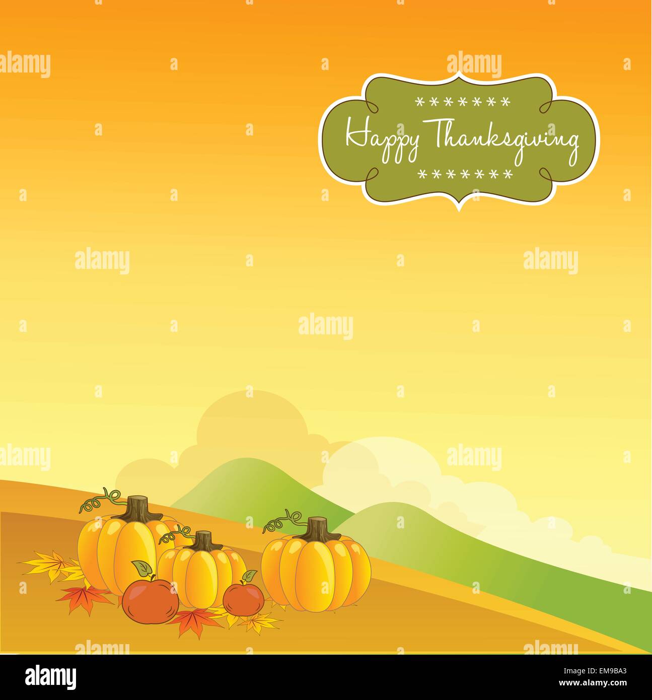 Rural autumn scene Stock Vector Images - Alamy