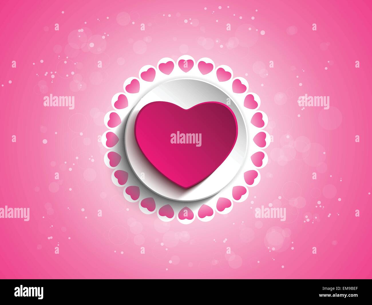 Valentine Day Love Heart Pink Background Stock Vector Image And Art Alamy