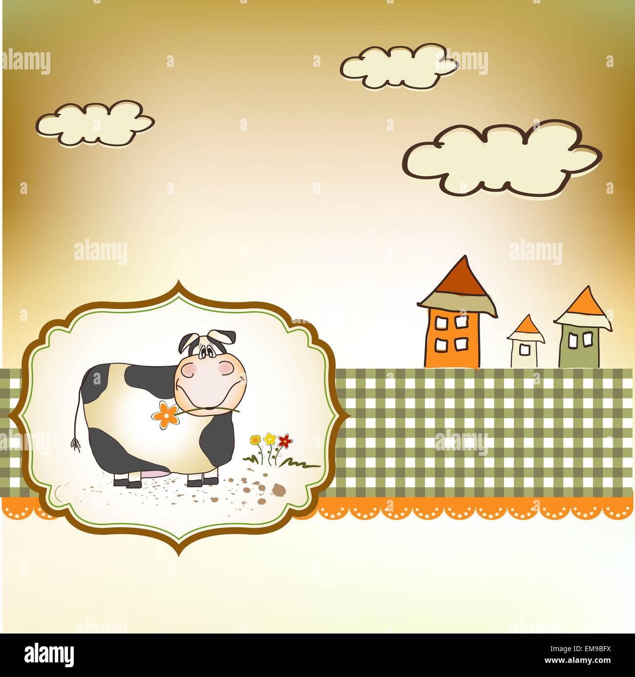 cute happy cow Stock Vector Image & Art - Alamy