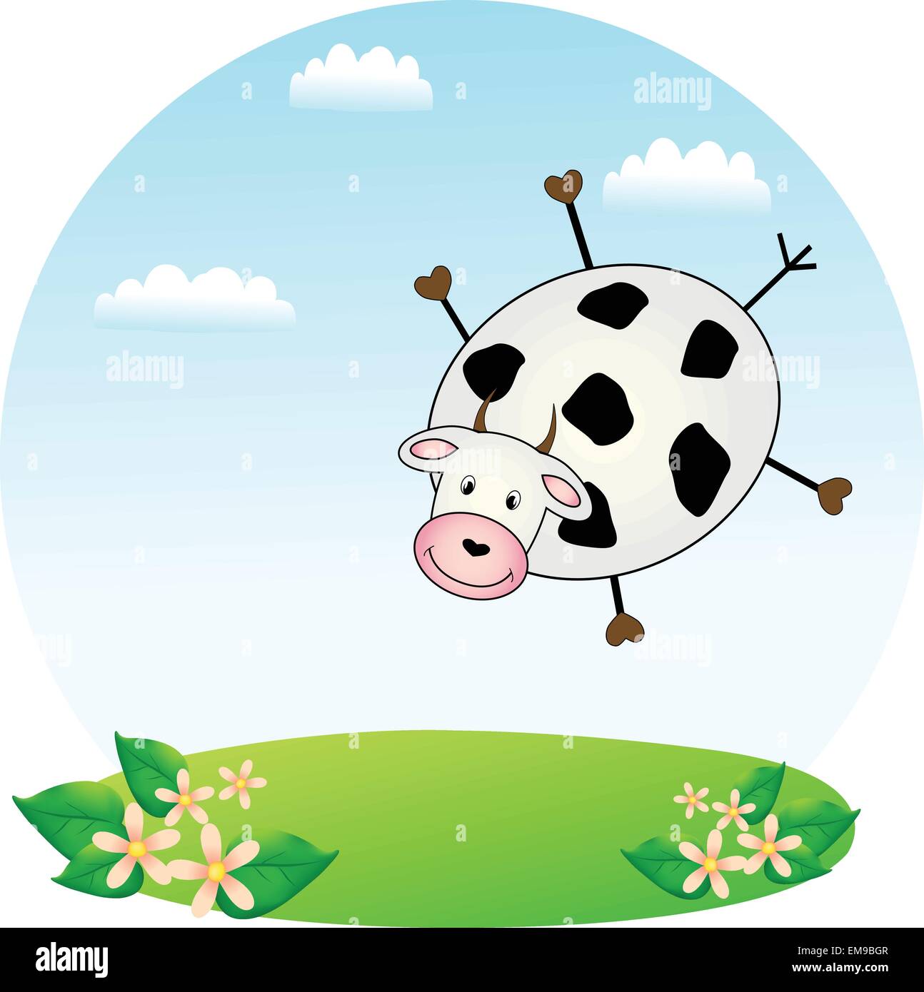 Cow fly Stock Vector Images - Alamy