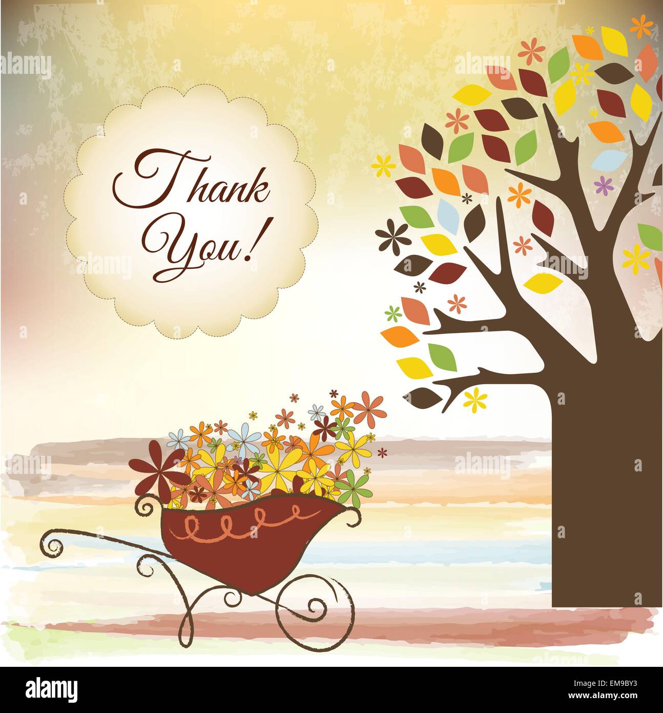 Thank you card Stock Vector Image & Art - Alamy