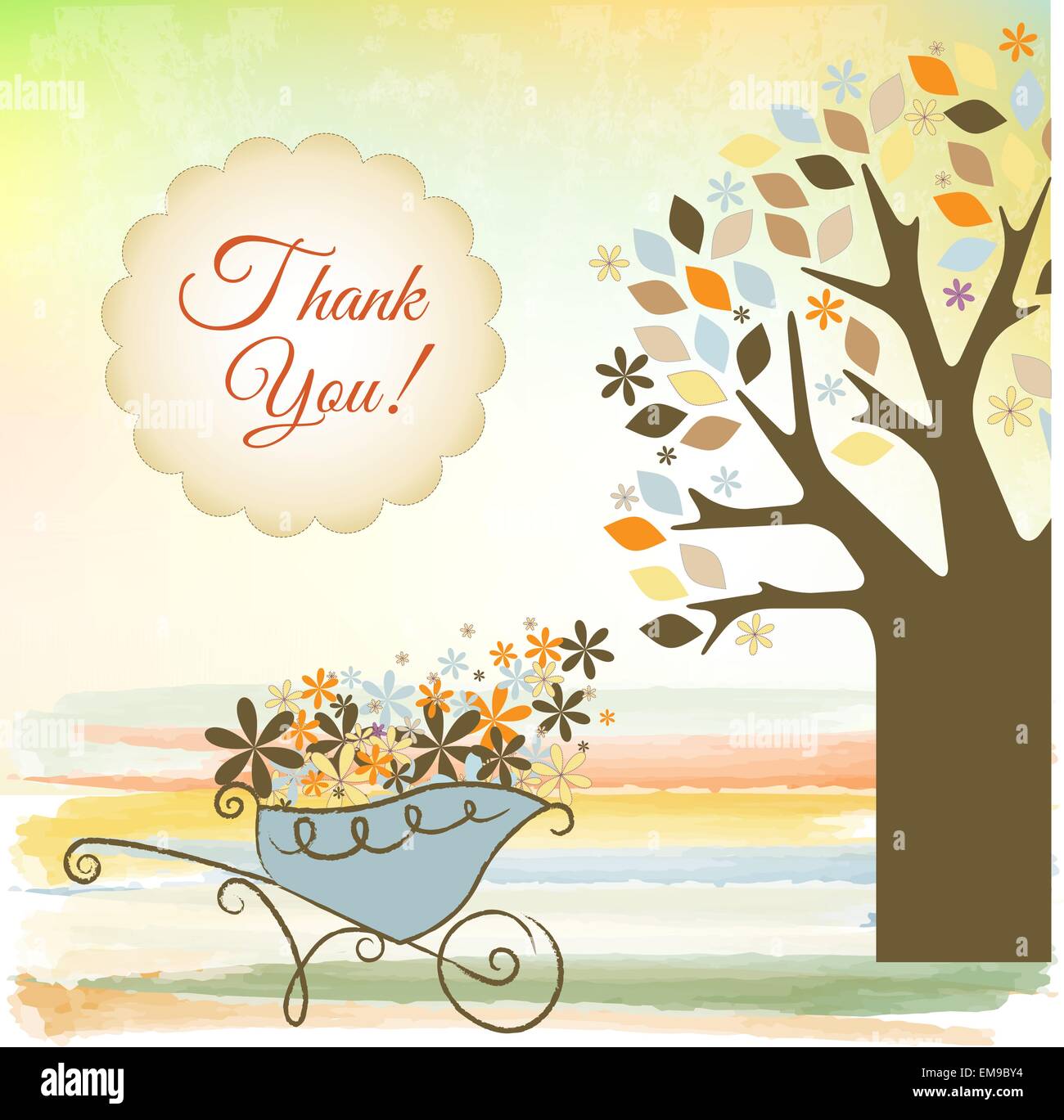 Thank you card Stock Vector Image & Art - Alamy