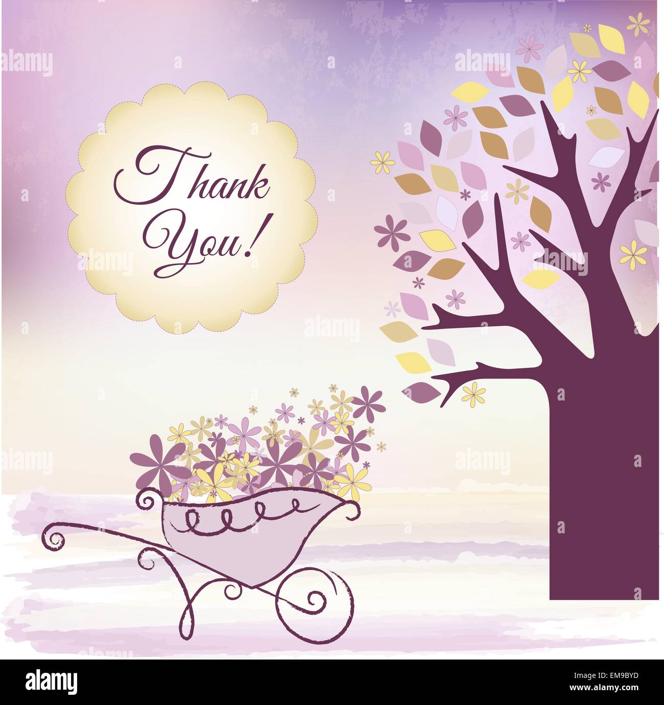 Thank you card Stock Vector Image & Art - Alamy