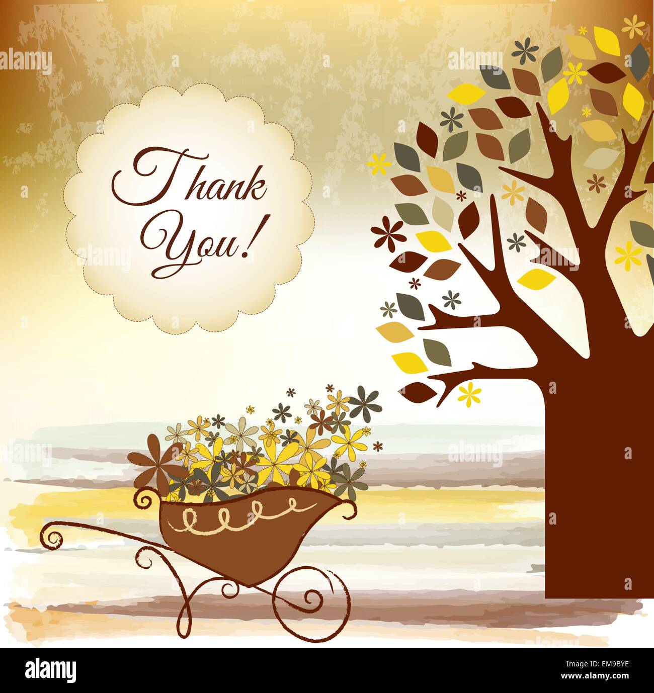 Thank you card Stock Vector Image & Art - Alamy