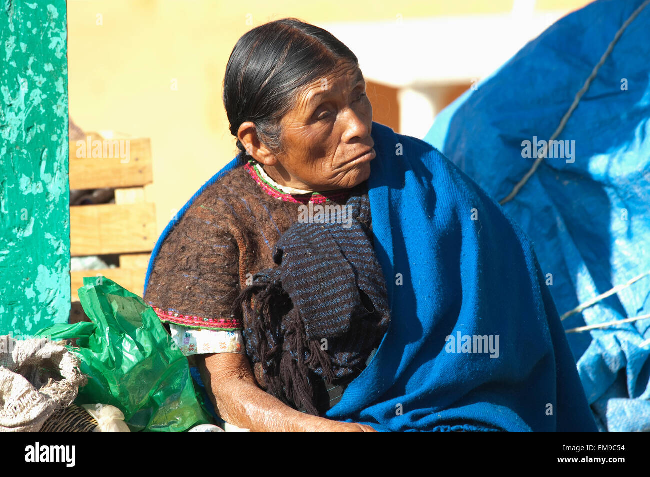 Old Tzotzil Maya Woman, San Juan Chamula, Chiapas, Mexico Stock Photo ...