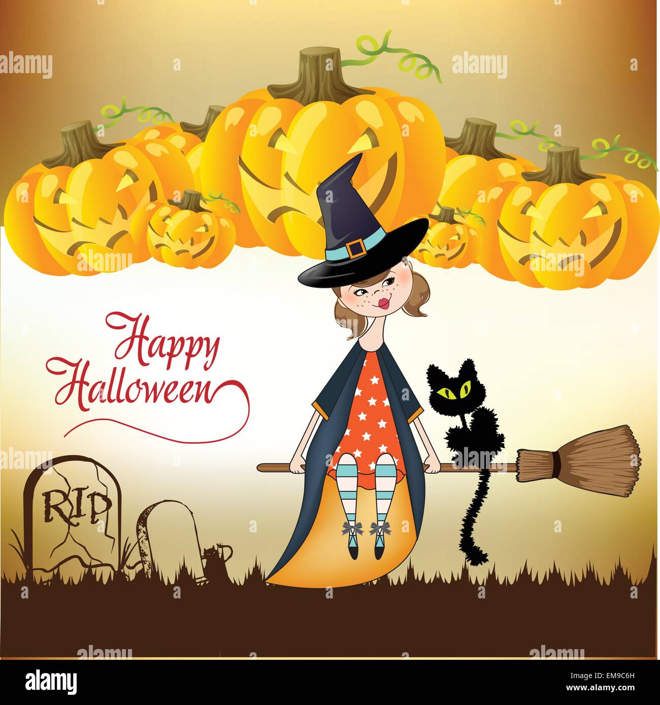 Halloween witch background Stock Vector Image & Art - Alamy