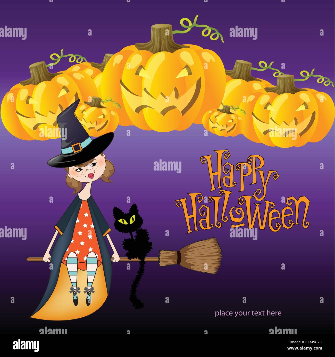 Halloween witch background Stock Vector Image & Art - Alamy