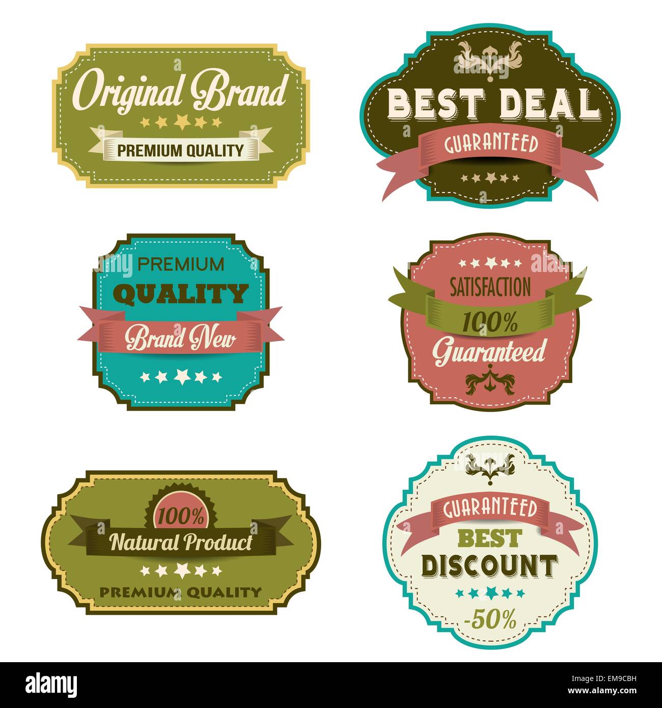 Set of vintage retro labels Stock Vector Image & Art - Alamy
