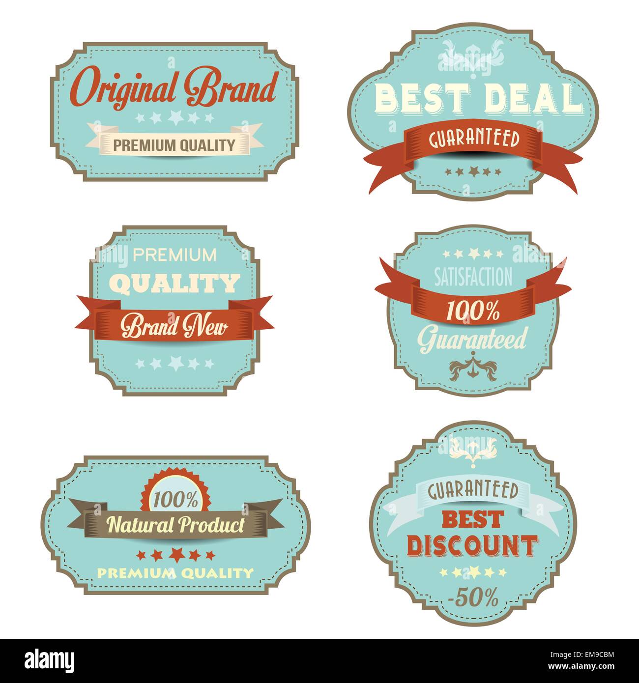Set of vintage retro labels Stock Vector Image & Art - Alamy
