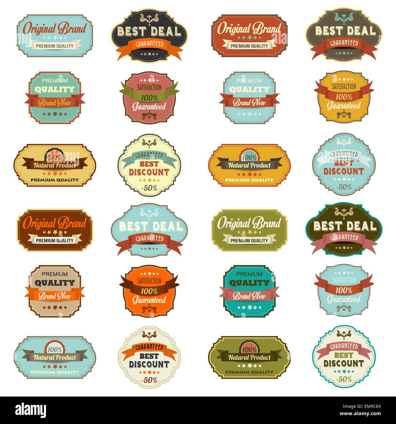 Set of vintage retro labels Stock Vector Image & Art - Alamy