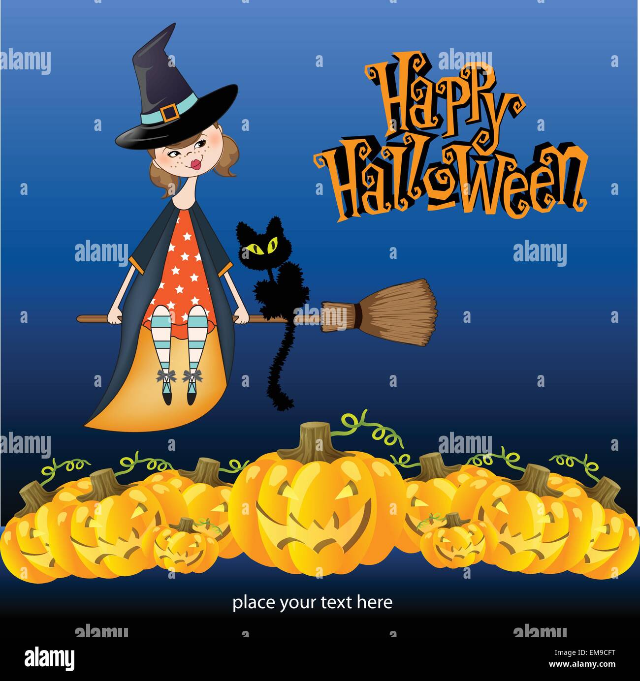 Halloween witch background Stock Vector Image & Art - Alamy