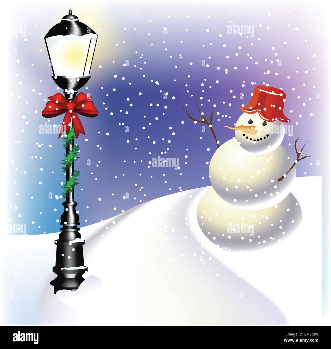 Snowman lantern Stock Vector Images - Alamy