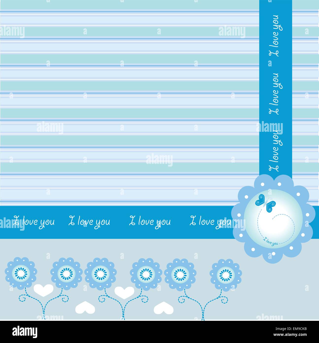 Birthday flowers card Stock Vector Images - Alamy