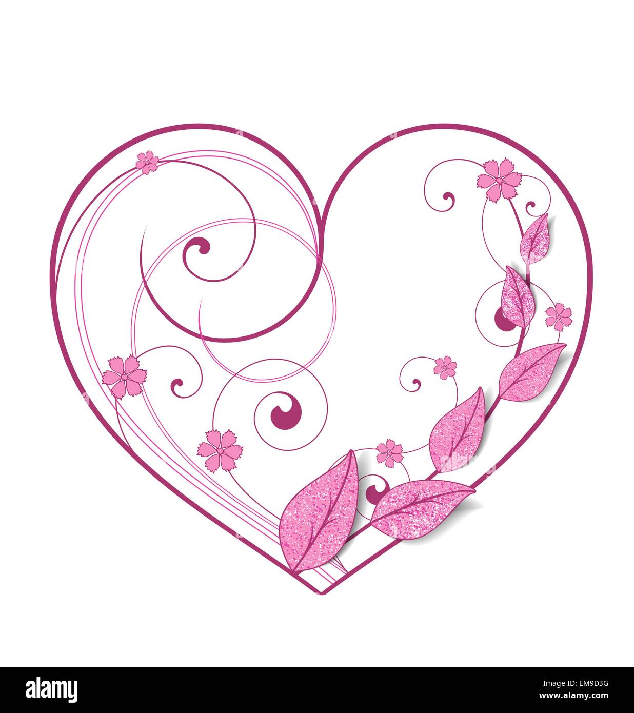 Heart decorated Stock Vector Images - Alamy