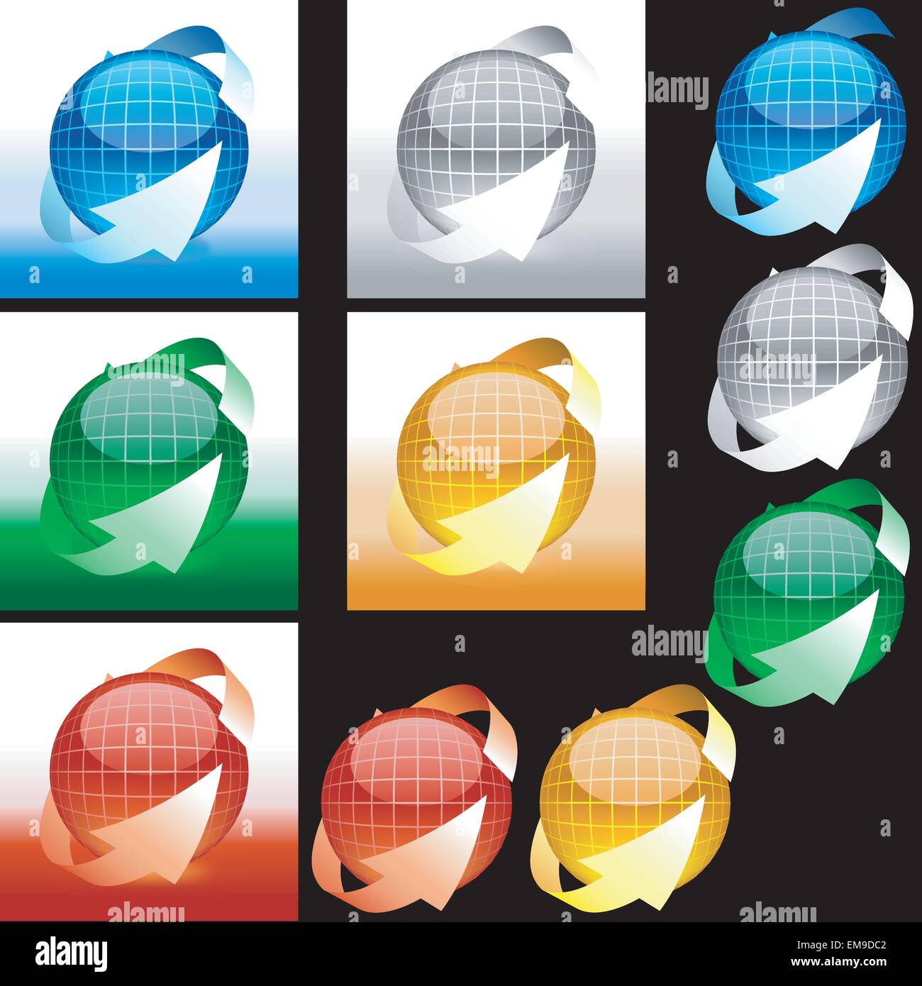 Revolving spheres Stock Vector Images - Alamy