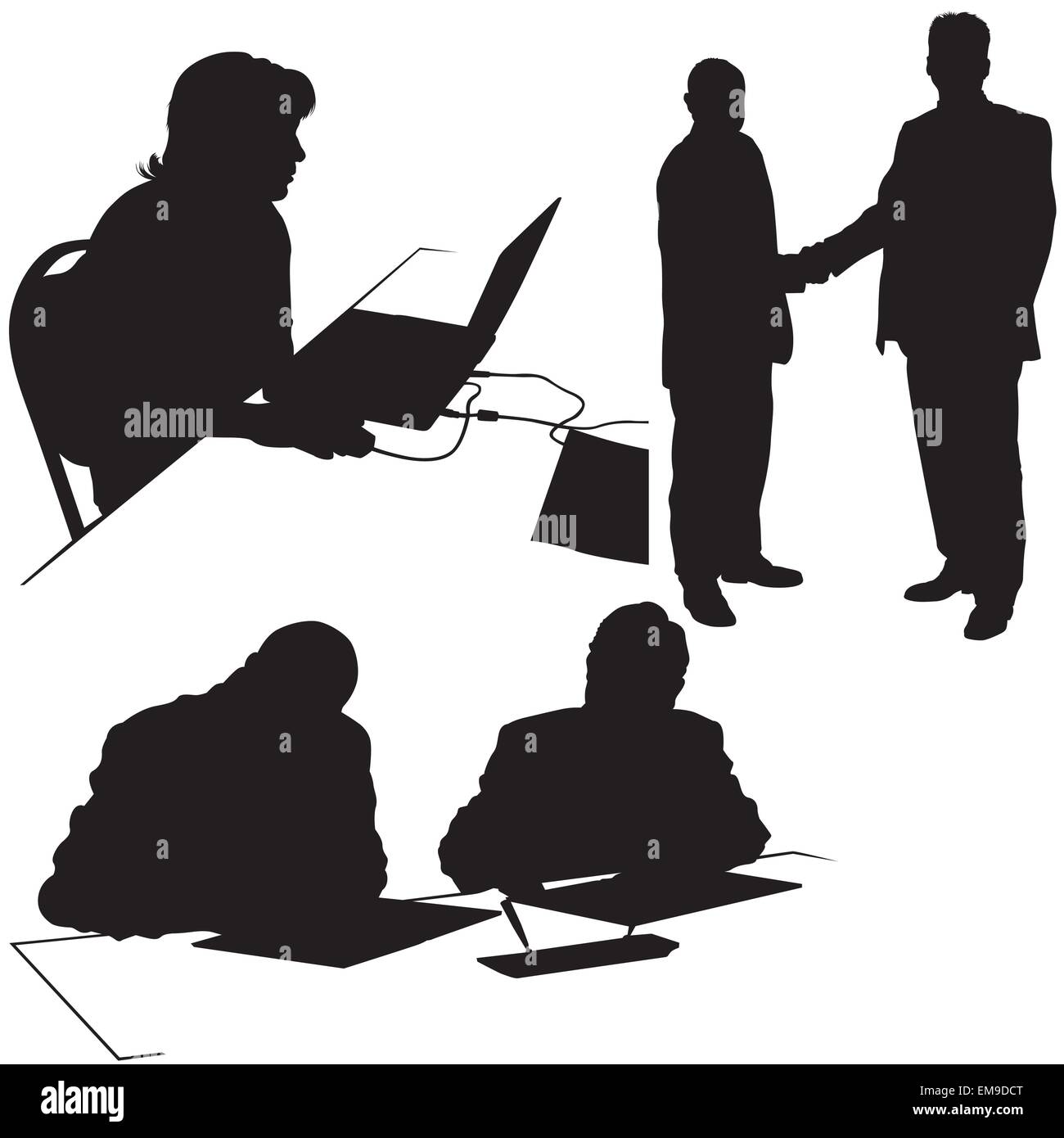 Female agent silhouettes hi-res stock photography and images - Alamy