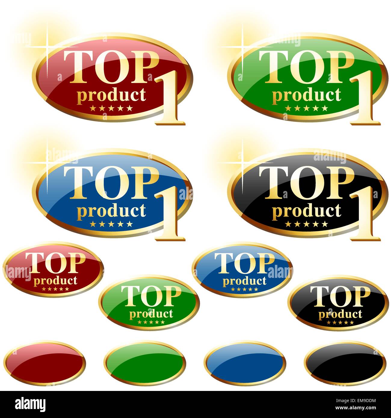 Glossy Label TOP Product Stock Vector Image & Art - Alamy