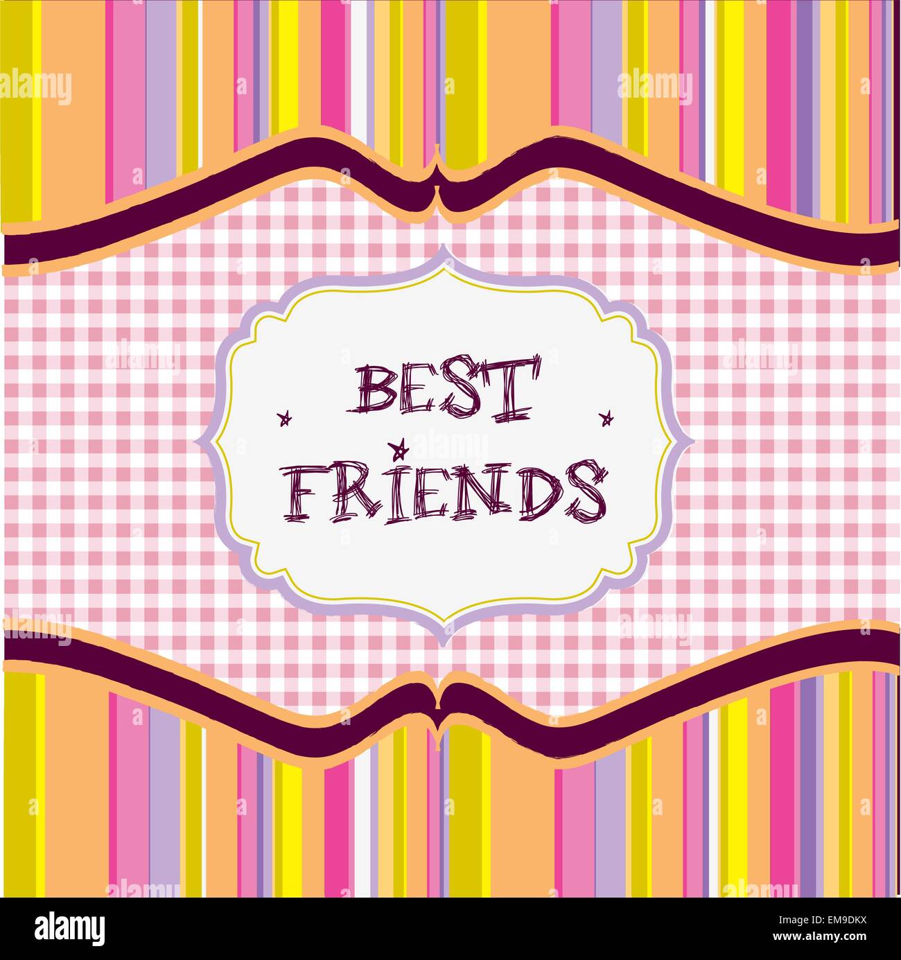 best friends card Stock Vector Image & Art - Alamy