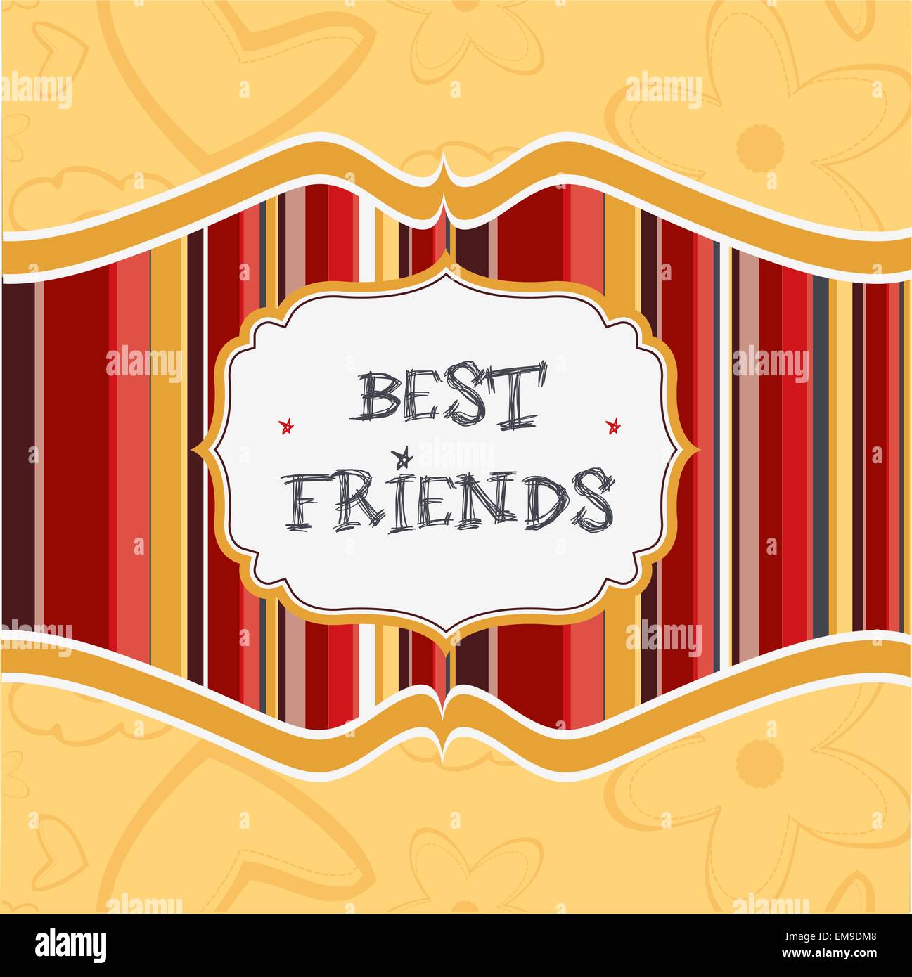 best friends card Stock Vector Image & Art - Alamy