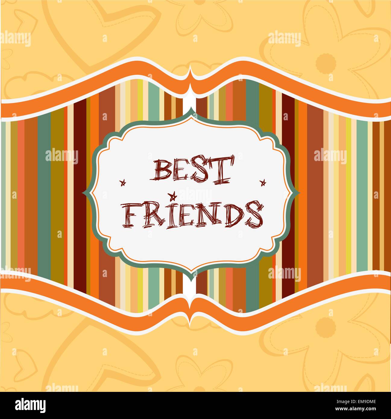best friends card Stock Vector Image & Art - Alamy