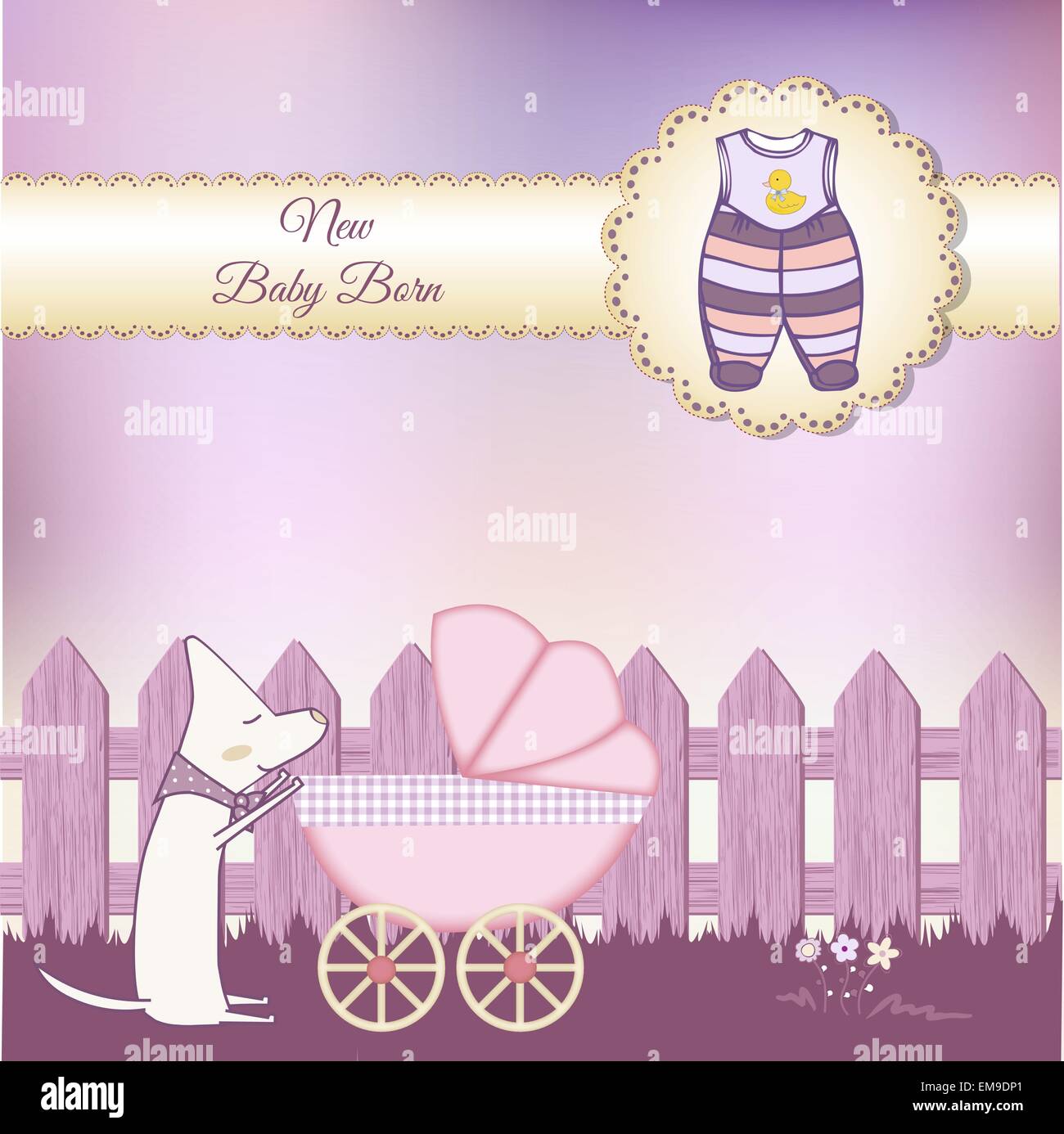 new baby girl arrived Stock Vector Image & Art - Alamy