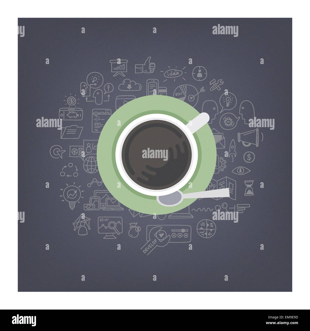 Coffee work flow Stock Vector Images - Alamy