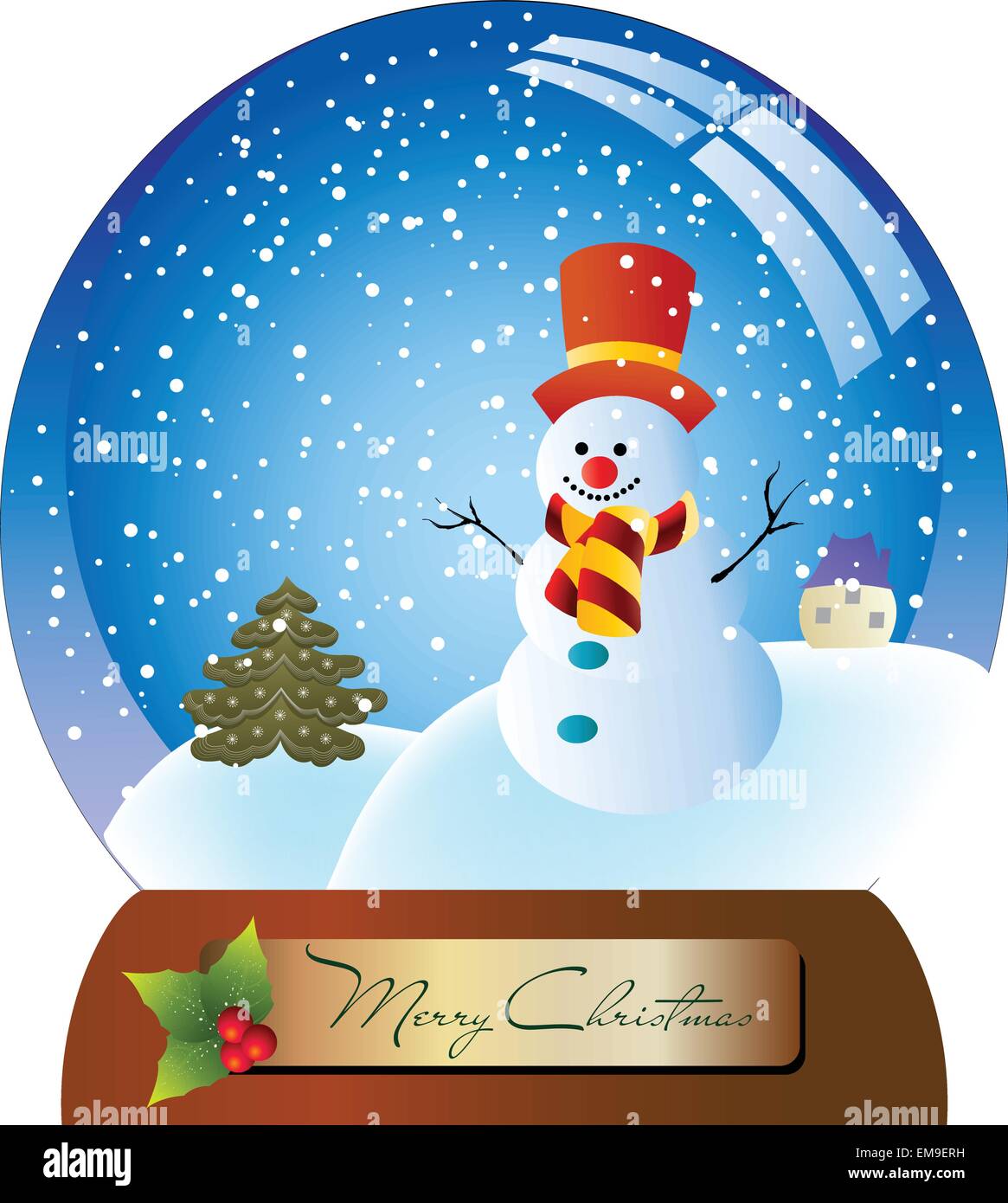 Snow globe ball Stock Vector Images - Alamy