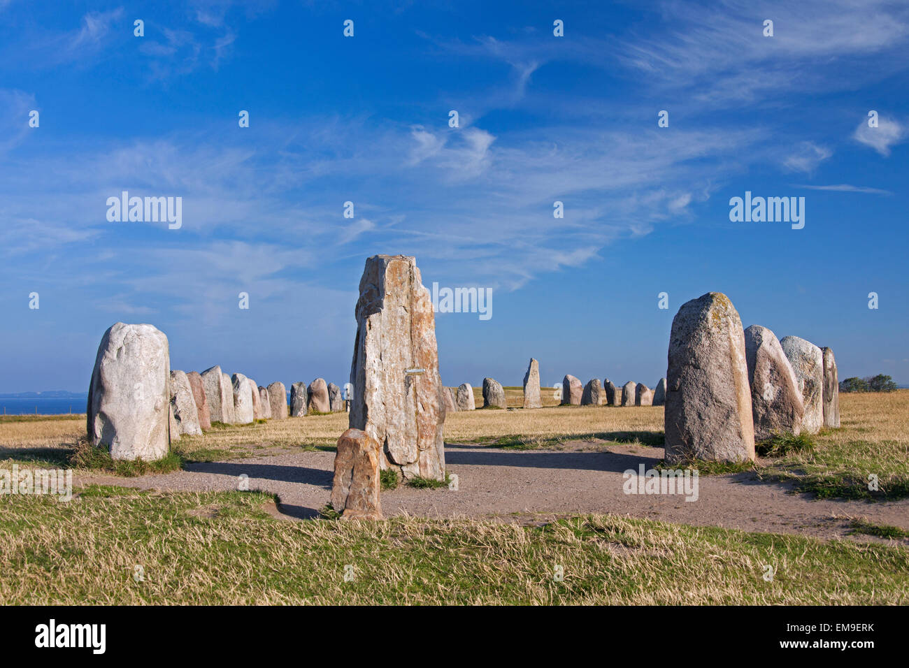Ale's Stones / Ales stenar, megalithic stone oval monument representing ...
