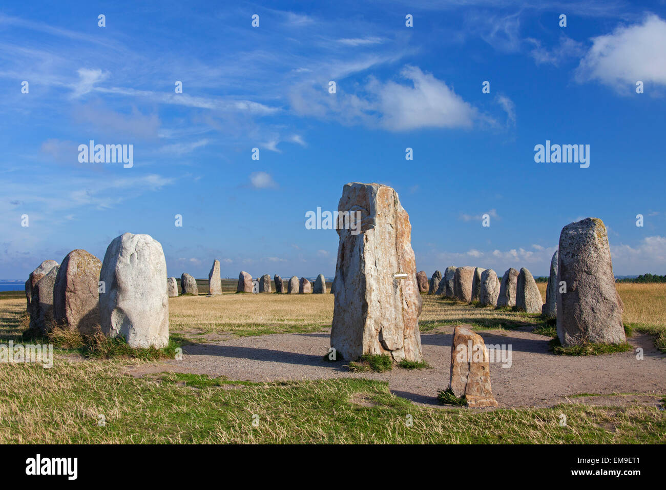Ale's Stones / Ales stenar, megalithic stone oval monument representing ...