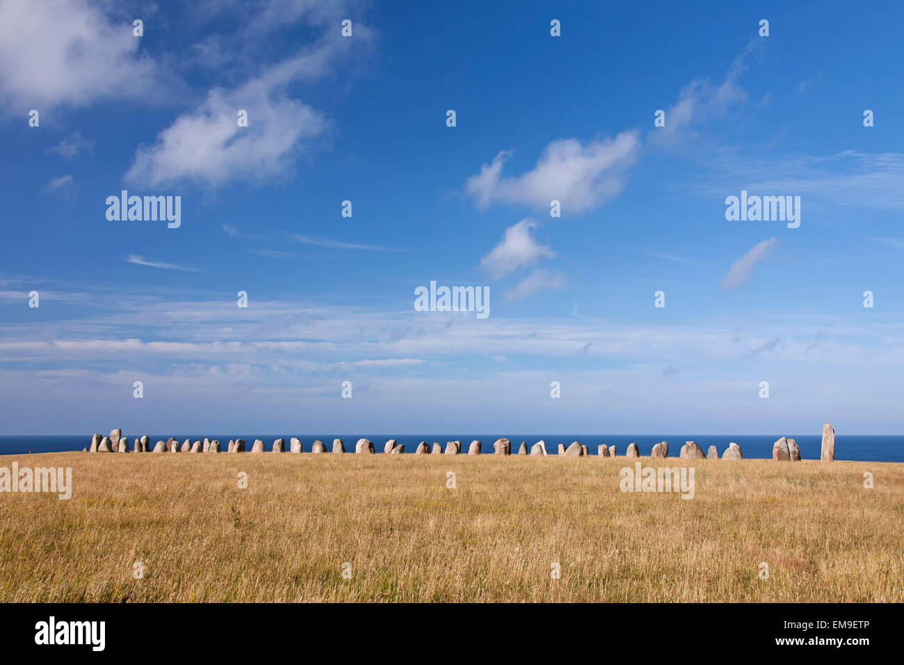 Ale's Stones / Ales stenar, megalithic stone oval monument representing ...