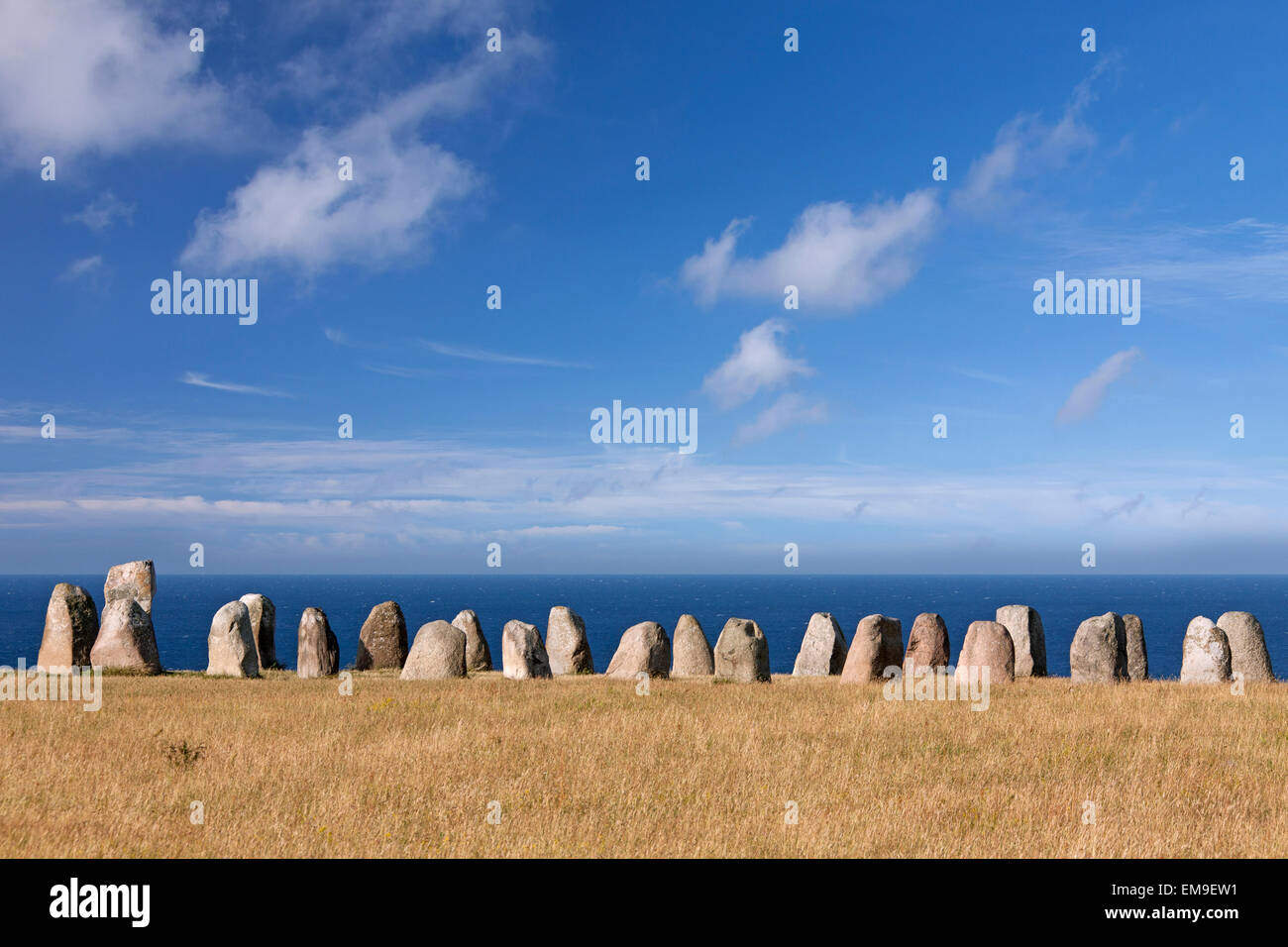 Ale's Stones / Ales stenar, megalithic stone oval monument representing ...