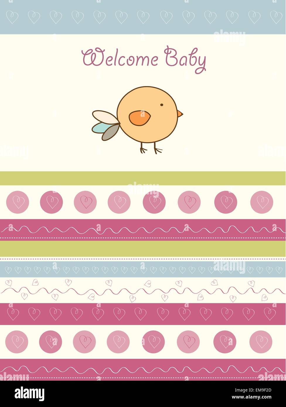 new baby announcement card with chicken Stock Vector Image & Art - Alamy